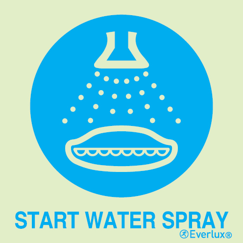 335107 SAFETY SIGN START WATER SPRAY, 150X150MM | IMPA Code Search by ...