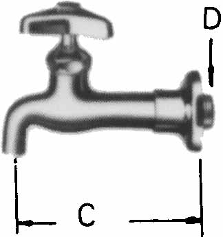 530109 FAUCET WALL LONG SHANK, W/ADJUSTABLE FLANGE 13(1/2) | IMPA Code ...