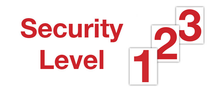 332703 SIGN ISPS CODE SECURITY LEVEL, #WR2703JM 150X300MM | IMPA Code ...