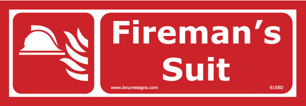 336158 FIRE EQUIPMENT SIGN (RED), FIREMANS SUIT 100X300MM | IMPA Code ...