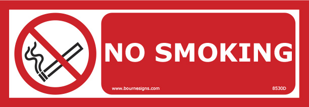 338530 SIGN WHITE VINYL SELF ADHESIVE, PROHIBITION #8530 100X300MM ...